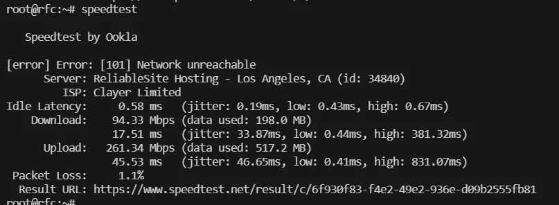 Rfchost US LAX Premium | CN2 评价（批评）